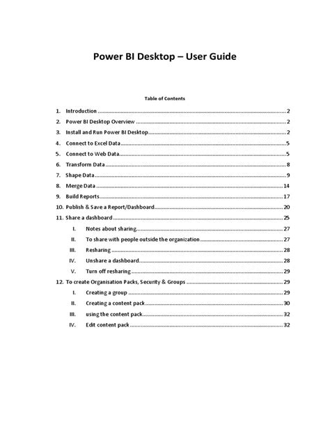 Power Bi Desktop User Guide Pdf Business Intelligence Icon Computing