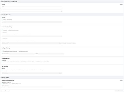 Carrier Selection Rules