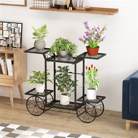 Indoor Planters Outdoor And Gardening Home And Living Wrought Iron Plant Stand Garden Flower Pot W