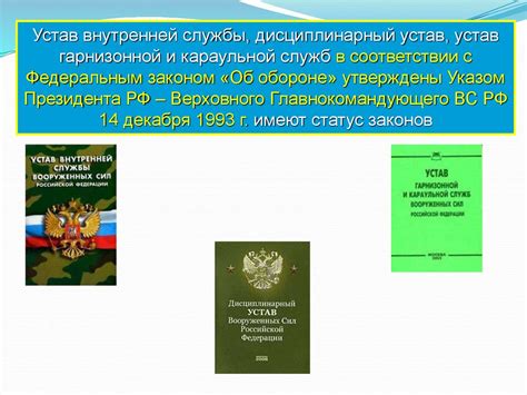 Общевоинские уставы Вооруженных Сил РФ Online Presentation