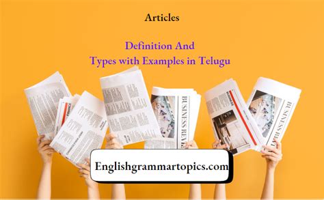 Articles Definition And Types With Examples In Telugu English Grammar Topics