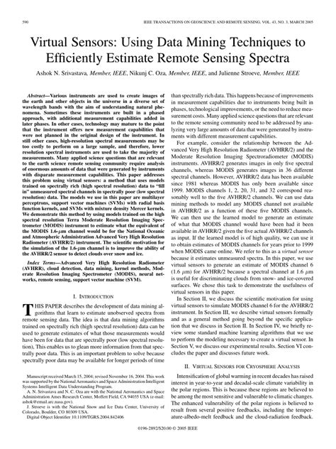 Pdf Virtual Sensors Using Data Mining Techniques To Efficiently