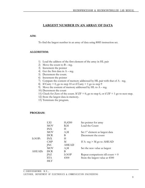 Microprocessor Lab Pdf