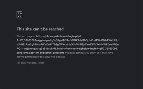 I Can T Access My Phpmyadmin Panel Hosting Support Infinityfree Forum