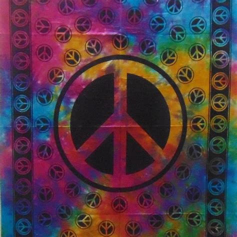 Tie Dye Peace Sign Etsy