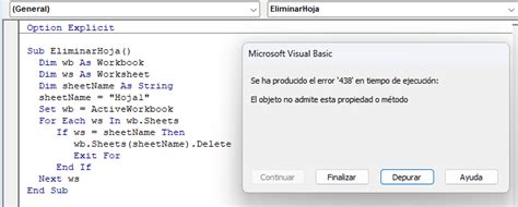 Solucione El Error 438 De Vba El Objeto No Admite Esta Propiedad O
