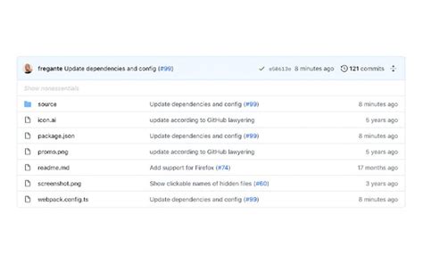 Hide Files on GitHub Google Chrome 용 확장 프로그램 다운로드