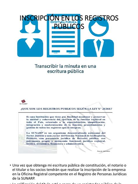 Inscripción En Los Registros Públicos Pdf Finanzas Y Dinero Derecho