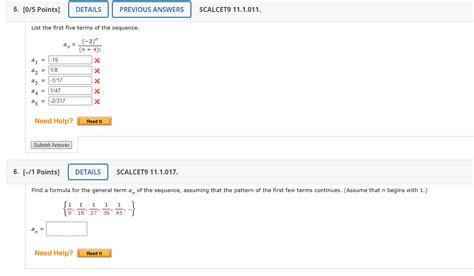 Solved List The First Five Terms Of The Sequence Chegg