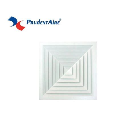 Prudentaire Sdn Bhd ️ Ceiling Diffuser 4ways Square With A Wide Range Of Flow Deflection