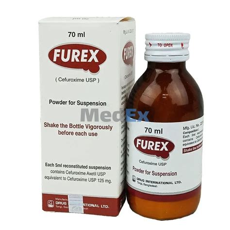 Furex 125 Mg5 Ml Suspension ফুরেক্স ১২৫ মিগ্রা৫ মিলি
