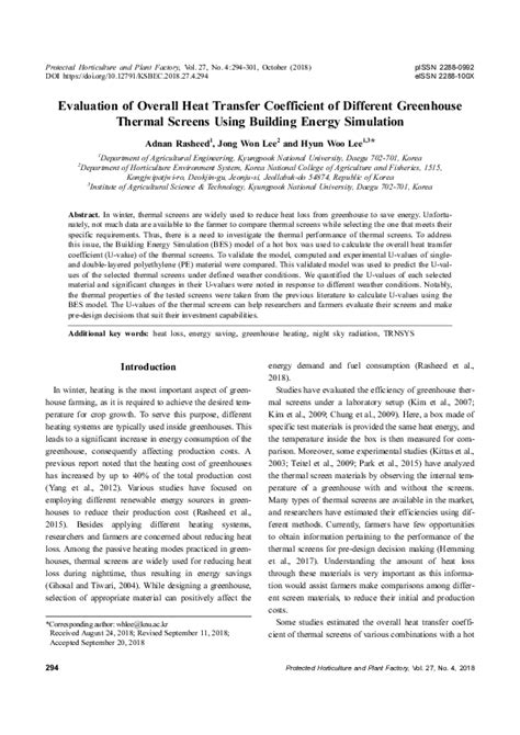 Pdf Evaluation Of Overall Heat Transfer Coefficient Of Different