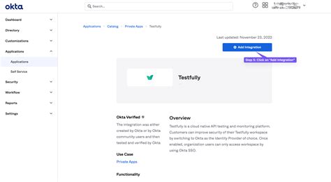 Testfully Integration With Okta As Identity Provider For Single Sign On
