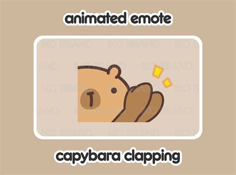 Animated Emote Capybara Clapping Clap Nice One Cute Kawaii Chibi Twitch Youtube