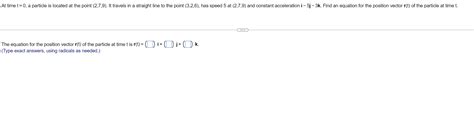 solved the equation for the position vector r t of the