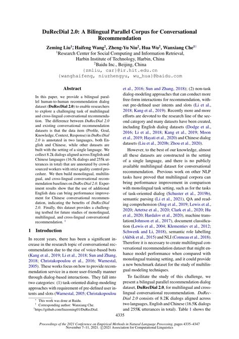 Pdf Durecdial 20 A Bilingual Parallel Corpus For Conversational