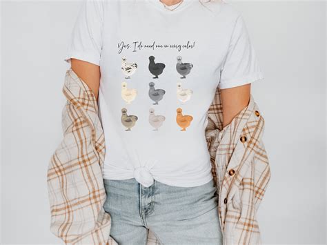 Silkie Tshirt Funny Chicken Tee Comfort Colors Silkies Design Chicken