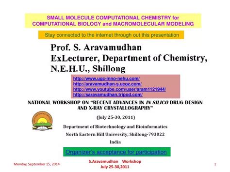 Ppt Small Molecule Computational Chemistry For Computational Biology And Macromolecular