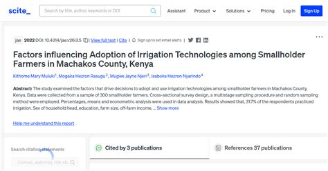Factors Influencing Adoption Of Irrigation Technologies Among