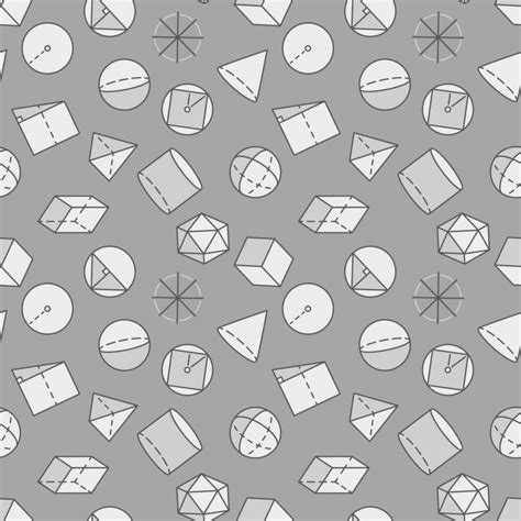 Mathematics Figures Colored Vector Seamless Pattern Geometry Education Background 34459044
