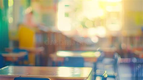 Generative Ai Blurred Focus Abstract Background Of Class Room With