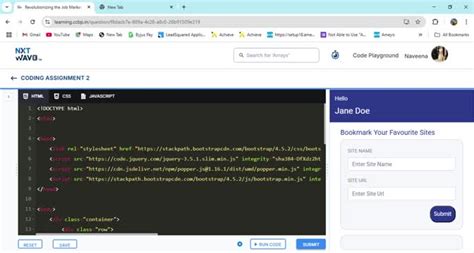 200daysofcode ccbp ccbpian nxtwave html css js dom