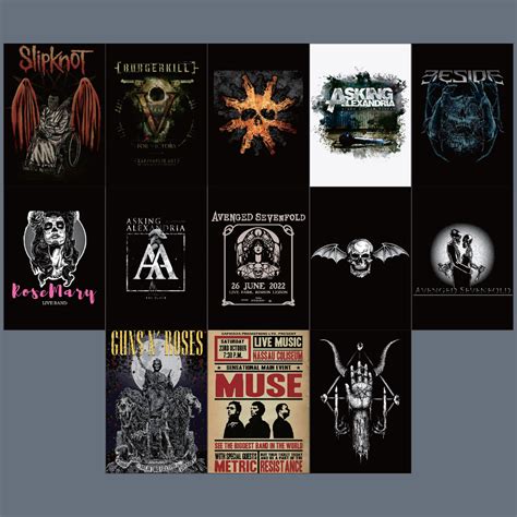 Jual Stiker Poster Band Isi Pcs Delusionwall Stiker Dinding Band Tinggal Tempel