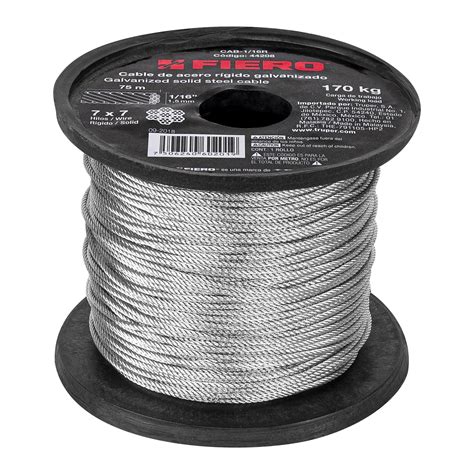 Cable De Acero 7x7 Hilos Fiero 116 Por Metro