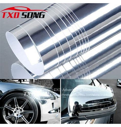 최신 고신축성 거울 실버 크롬 미러 유연한 비닐 랩 시트 롤 필름 자동차 스티커 데칼 시트 102030x152cm 티몬