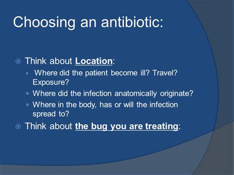 Antibioticslearning Points Basics Choosing Antibiotics Overview Basics Make