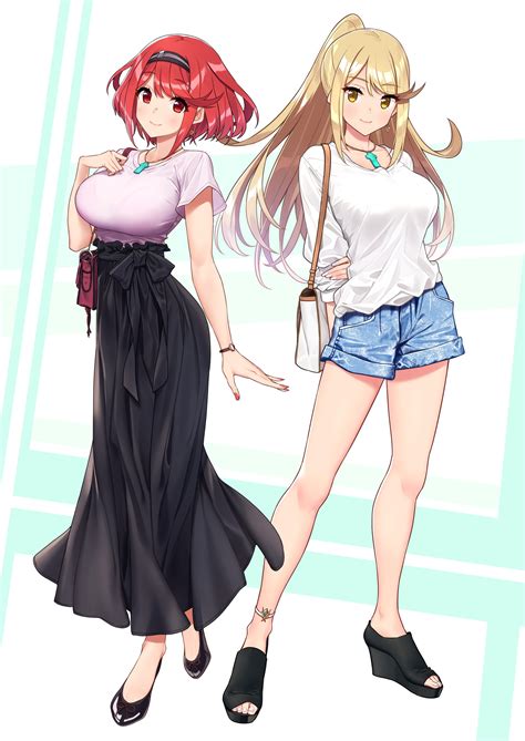 Casual Pyra And Mythra Xenoblade Chronicles R Awwnime