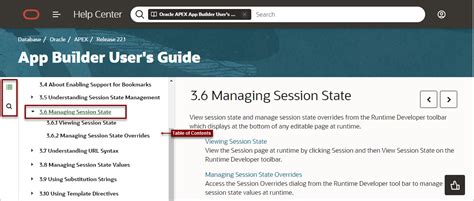 using oracle apex documentation