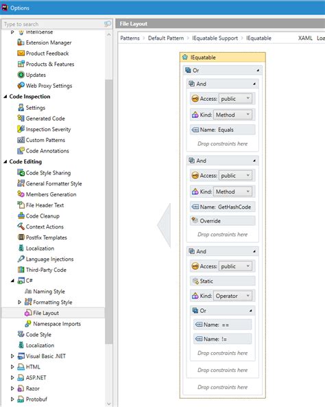 Trying To Create A Regiongroup With A File Layout Pattern Resharper Support Jetbrains