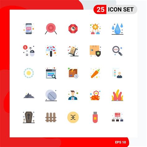 25 Thematic Vector Flat Colors And Editable Symbols Of Design Coding Mirror Teamwork Management