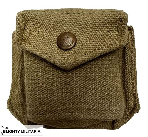 Original 1941 Dated British Army 1937 Pattern Webbing Compass Pouch In
