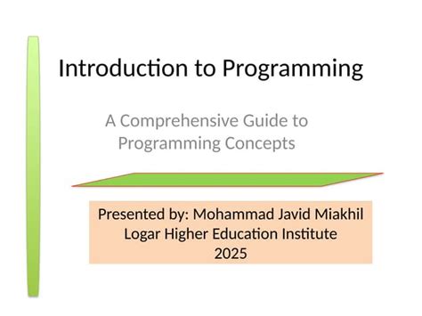 Lec 1 Introduction To Programming Conceptspptx