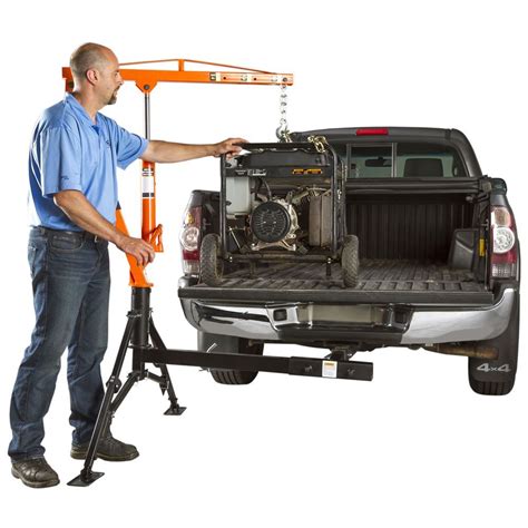 Elevate Outdoor Hydraulic Receiver Hitch Crane 1000 Lb Capacity