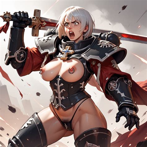 Rule 34 Adepta Sororitas Ai Generated Angry Face Exposed Breasts