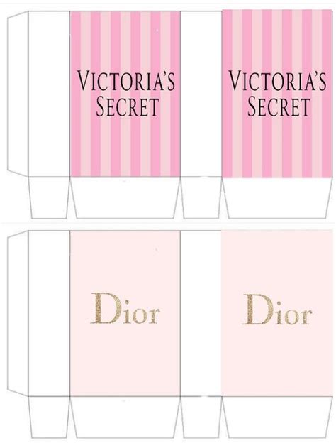 Pink And White Dior Packaging With Gold Foiling For Diy Crafts