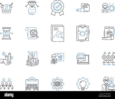 Resilience And Persistence Line Icons Collection Tenacity Courage