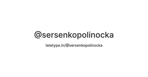 Sersenkopolinocka — Teletype