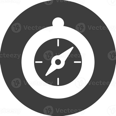 Compass Icon In Black Circle 26561562 Png