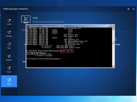 how to copy log and crash files of aomei backupper