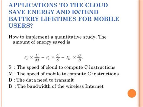 Cloud Computing For Mobile Userscan Offloading Computation Save Ener…