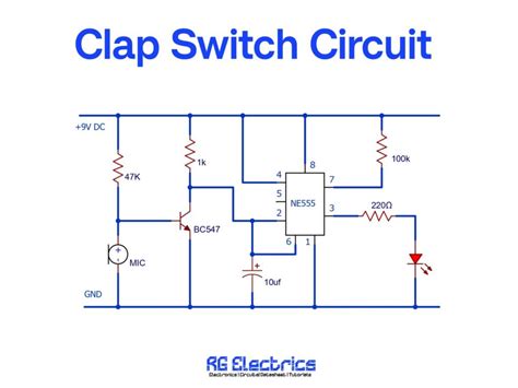 Clap Switch Circuit Using NE Timer RG Electrics