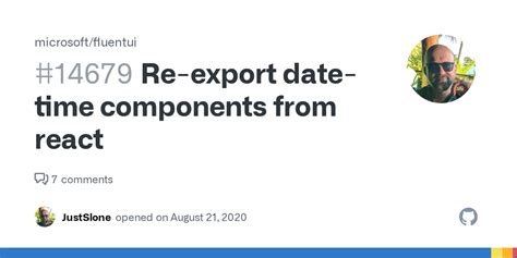Re Export Date Time Components From React · Issue 14679 · Microsoft