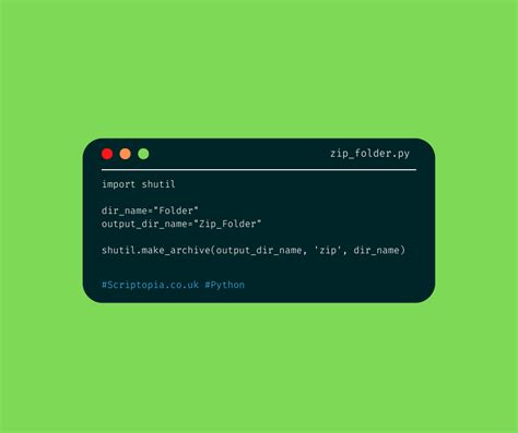 Python Shutil — Create A Zip Folder Archive Of A Directory Scriptopia Medium