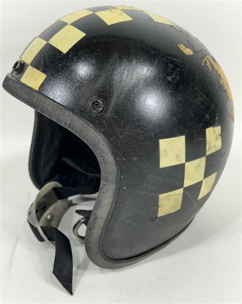 At Auction 1960s Custom Checkered Flag Racing Helmet