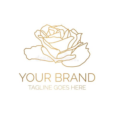 Hermoso Logo De Flor De Rosa Fina Ilustración Del Vector Ilustración De Departamento Rosa