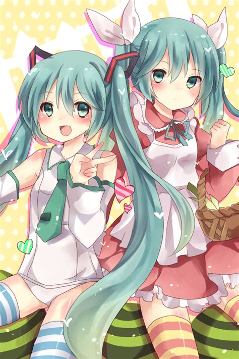 Hatsune Miku Vocaloid And 1 More Drawn By Uguisu Mochi Ykss35 Danbooru